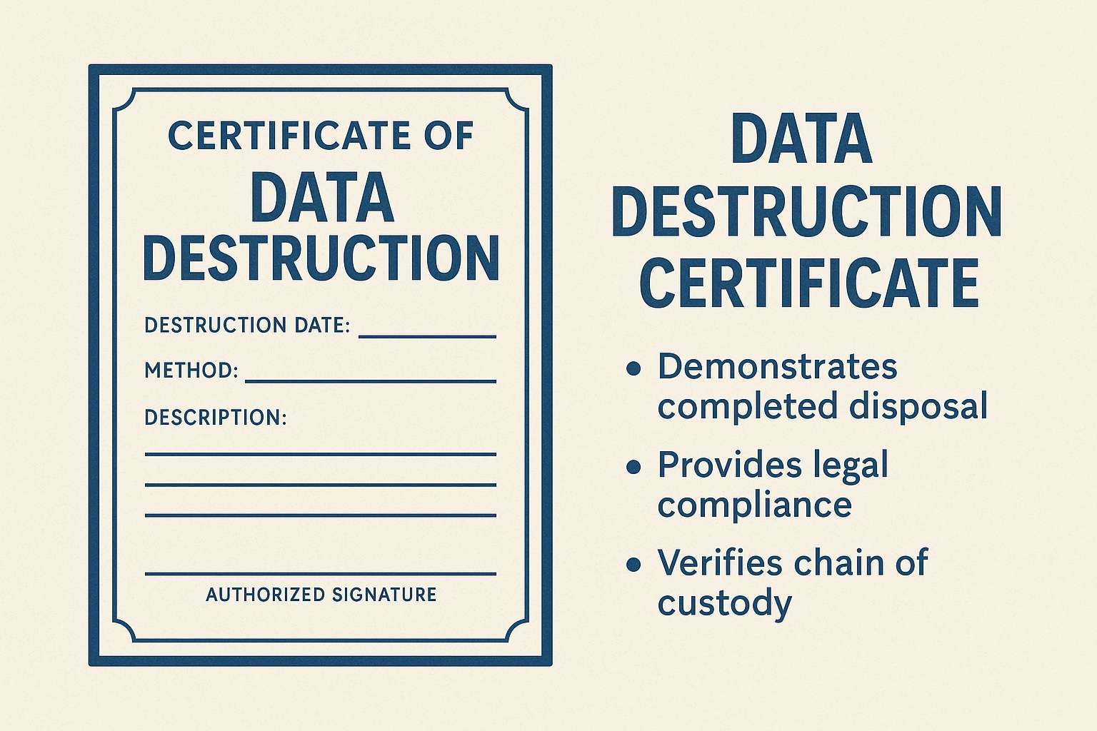 Data Destruction Certificate: Proving Secure Disposal
